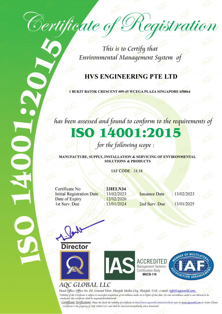 Water Treatment Company Singapore | HVS Engineering